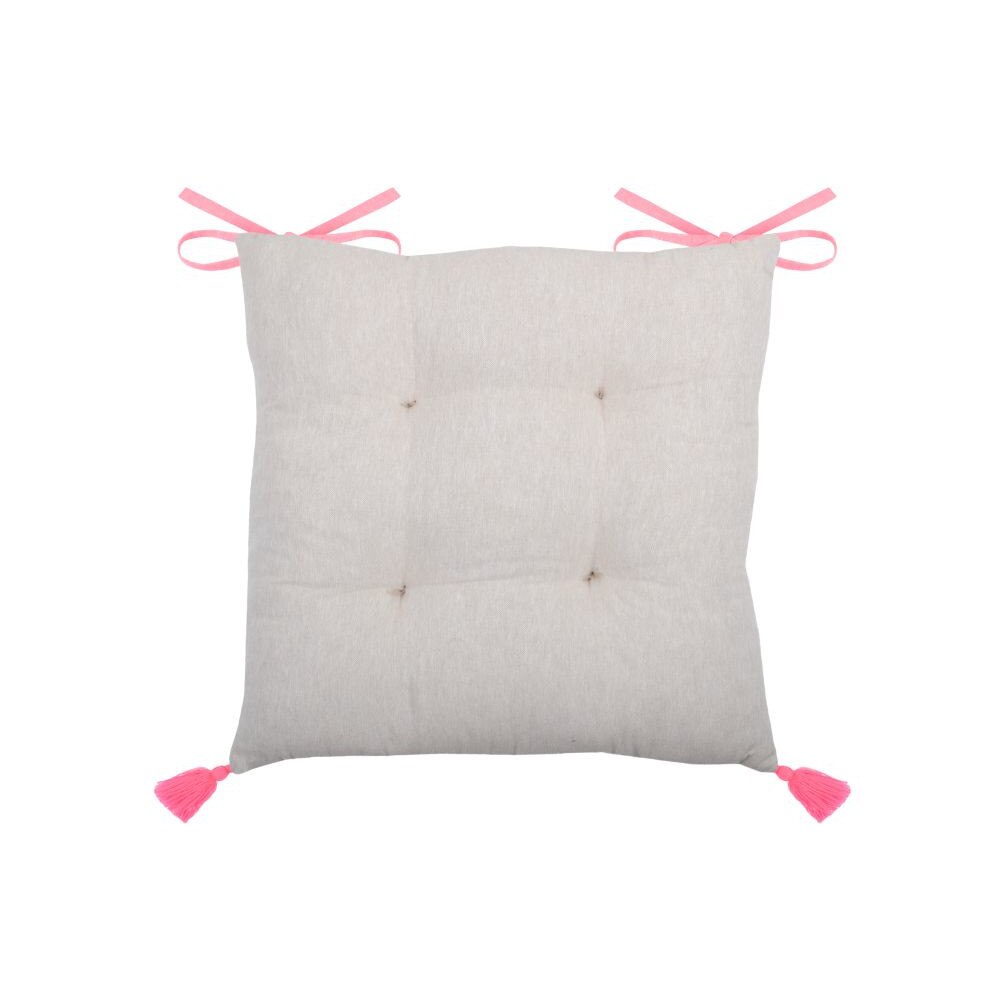 Perna scaun terasa bej cu doua fete bumbac 40x40 cm Roma - eMAG.ro