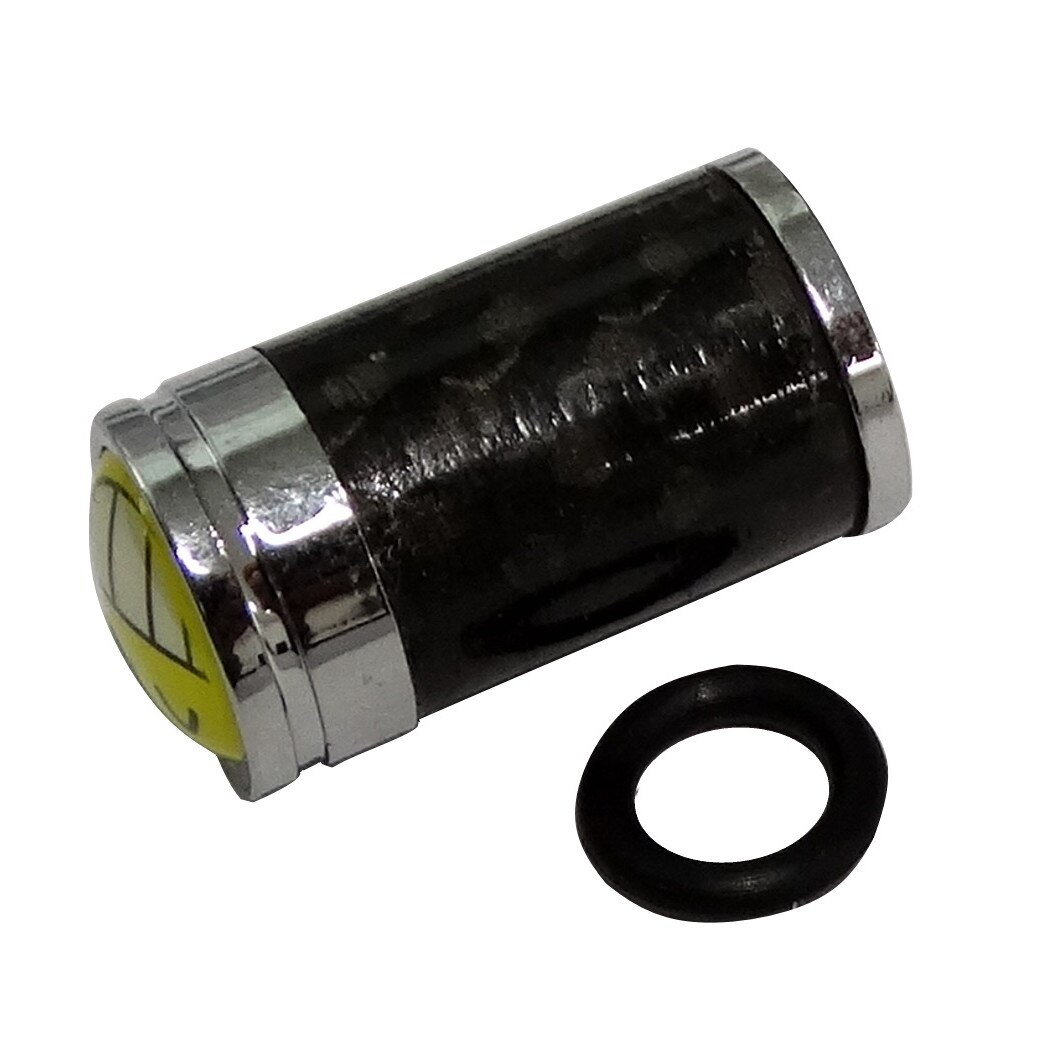 Set capace valva-ventil auto AERZETIX, emoticon fericit, carbon, 4 ...