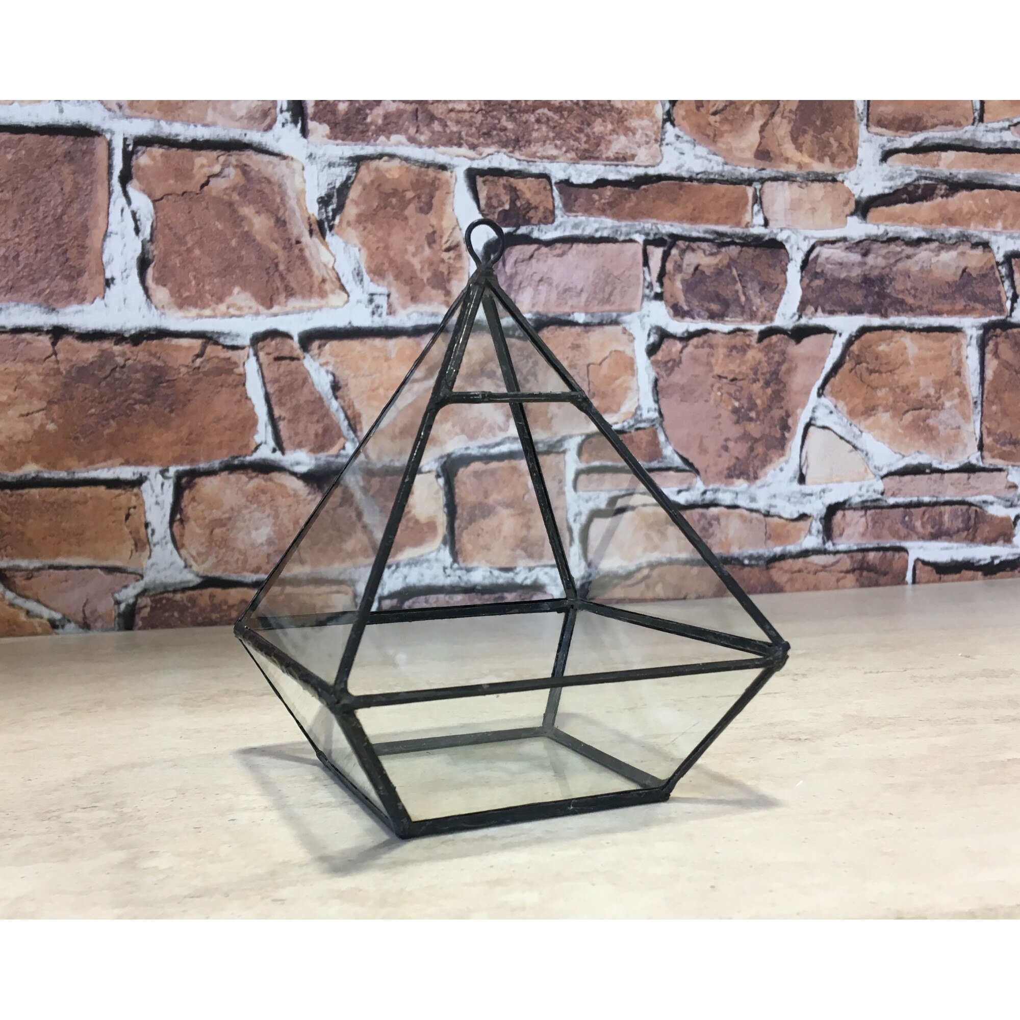 Terariu geometric piramida tetraedru, 20x15x15cm, negru - eMAG.ro