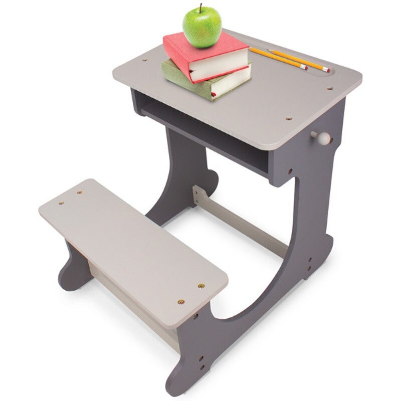 Birou si banca din lemn pentru scolari EUREKAKIDS - eMAG.ro
