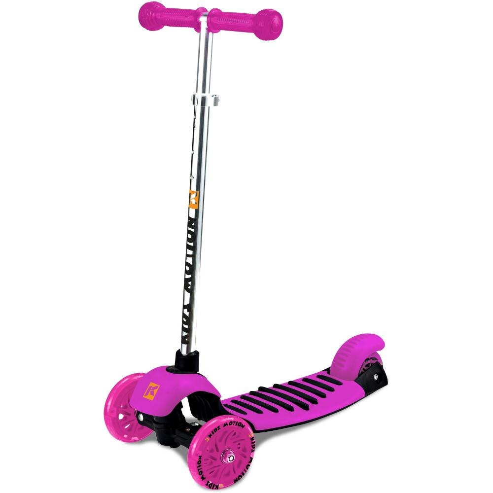 Trotineta Scooter reglabila cu 3 roti luminoase - eMAG.ro