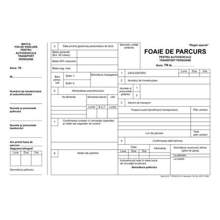 Foaie parcurs persoane X5 - eMAG.ro