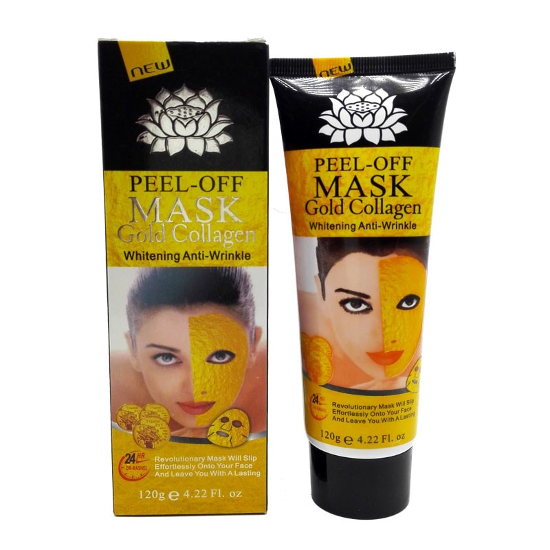 Set Crema masca fata Gold Mask, colagen, Tub 120ml, si Pensula Speciala ...
