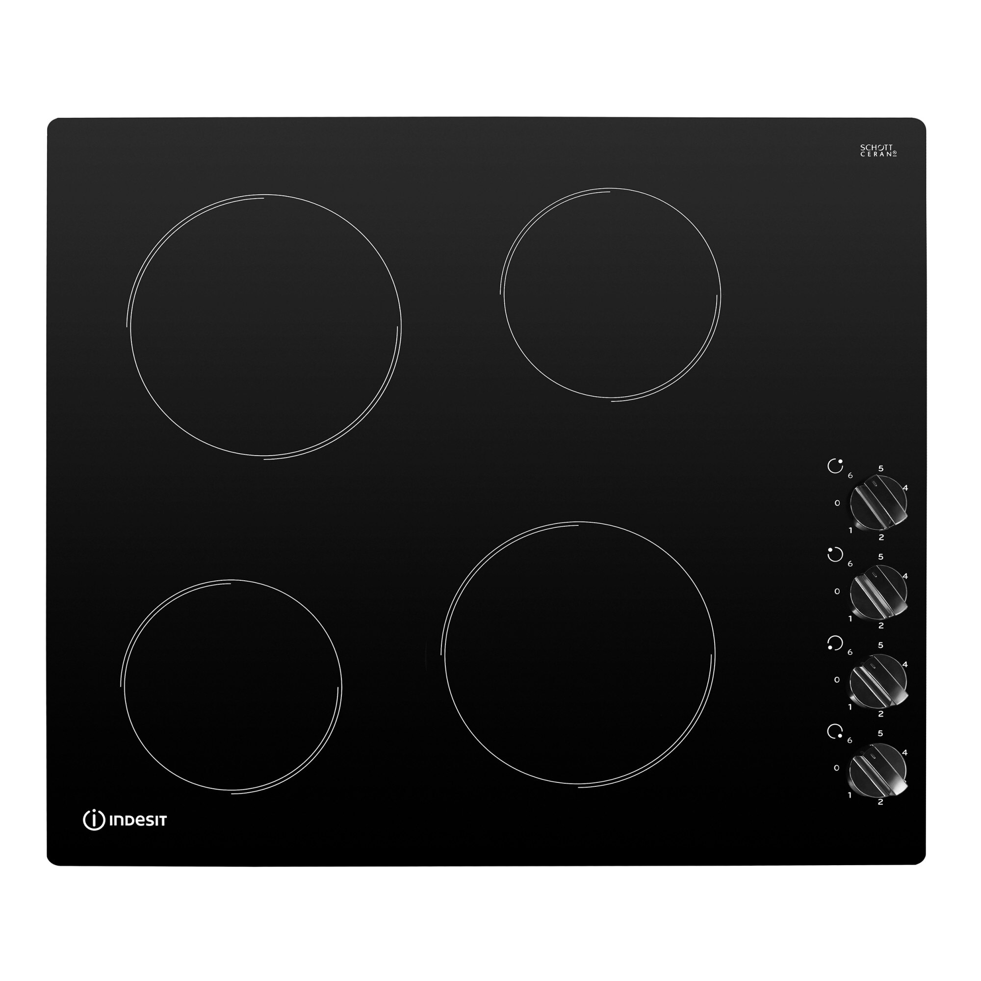 Плот за вграждане Indesit RI860C, Електрически, 4 нагревателни зони, 58 ...