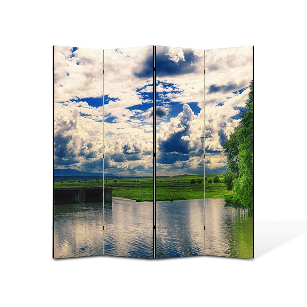 Paravan de Camera Premium Modern BTex ArtDecoMag din 4 Panouri Peisaj ...