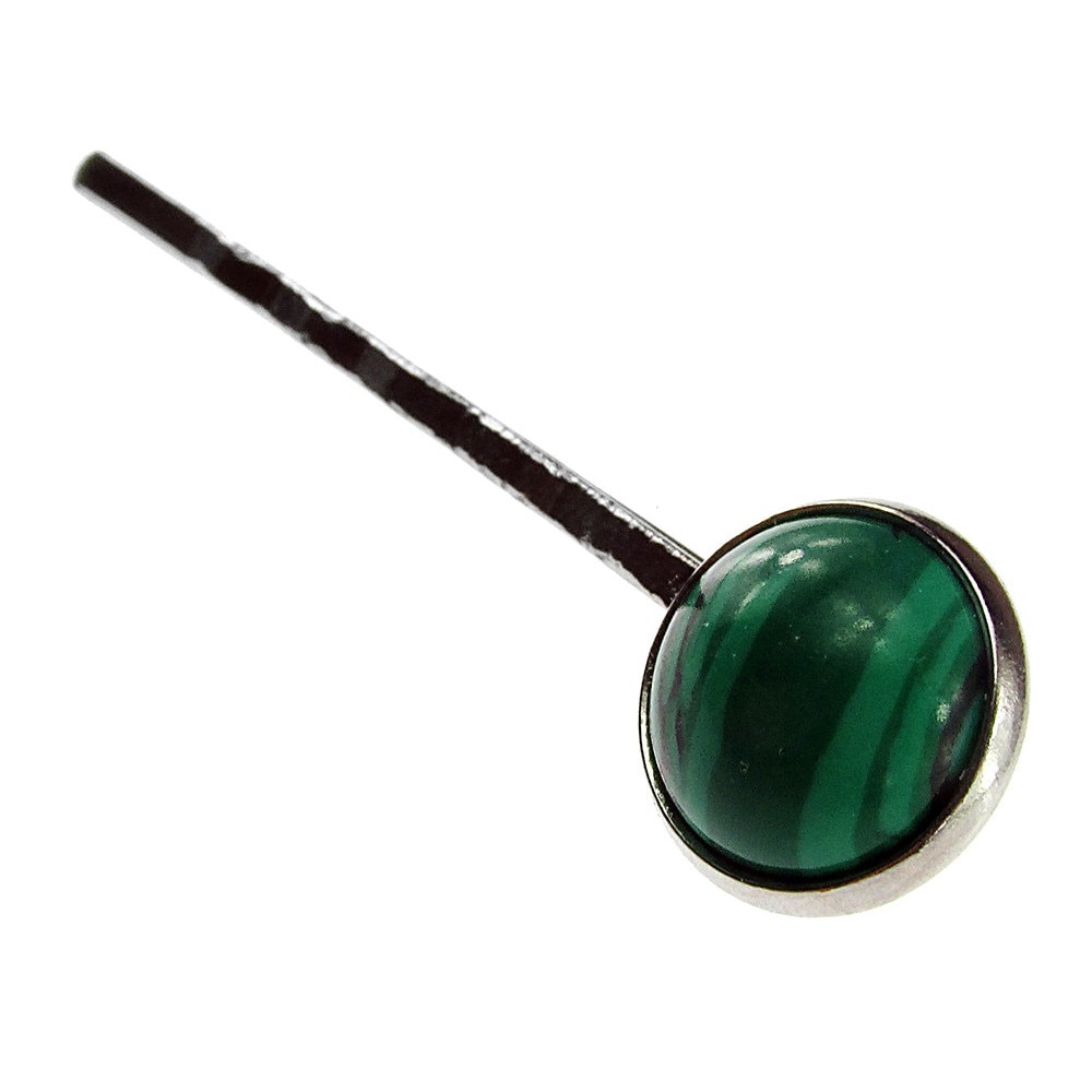 Agrafa par cu piatra malachit reconstruit, GlamBazaar - eMAG.ro