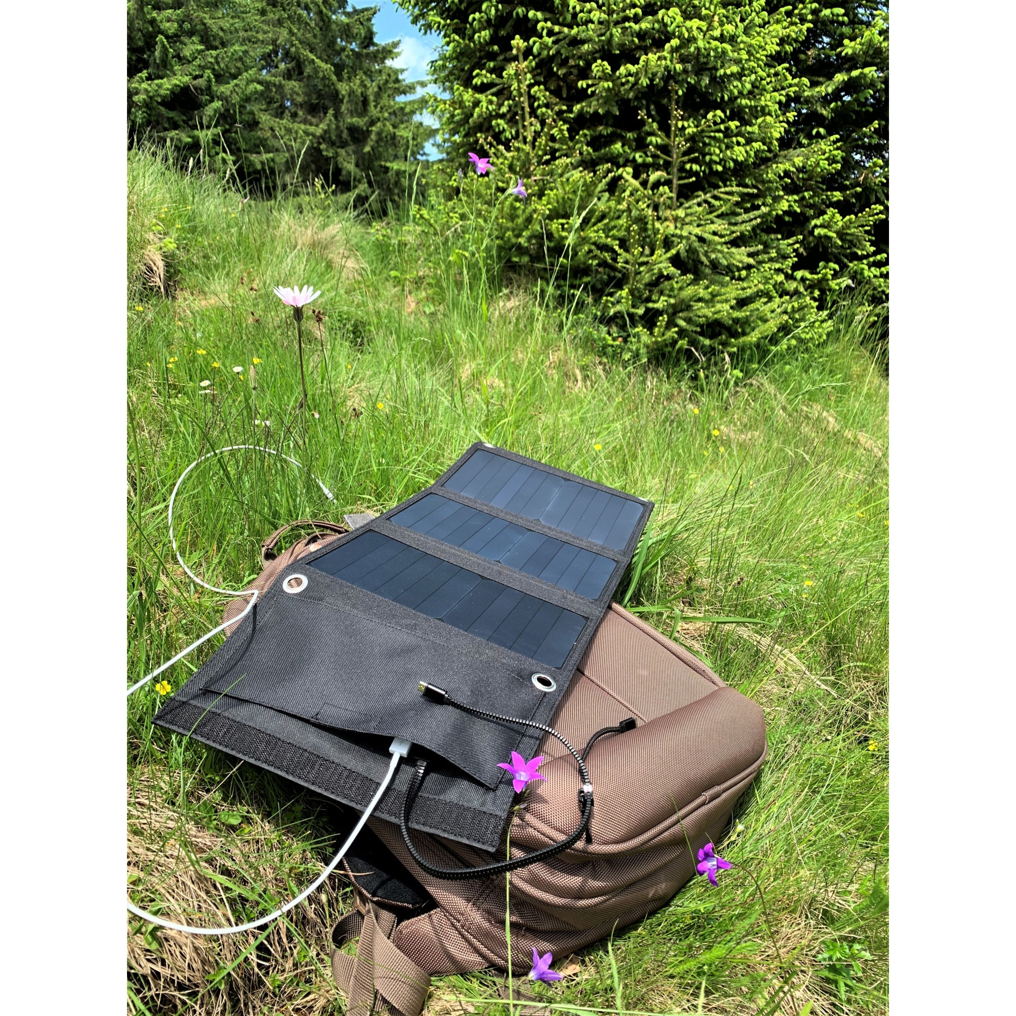 Panou solar 18V - 20W, PYRAMID, pliabil, portabil, cu 2 porturi USB ...