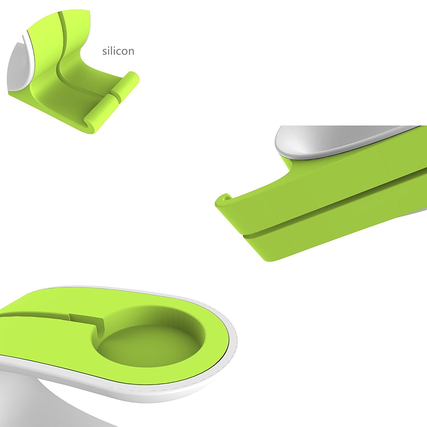 Cartek 2 az 1-ben Apple óra tartó töltőhöz, dokkoló állvány, fehér/zöld ...