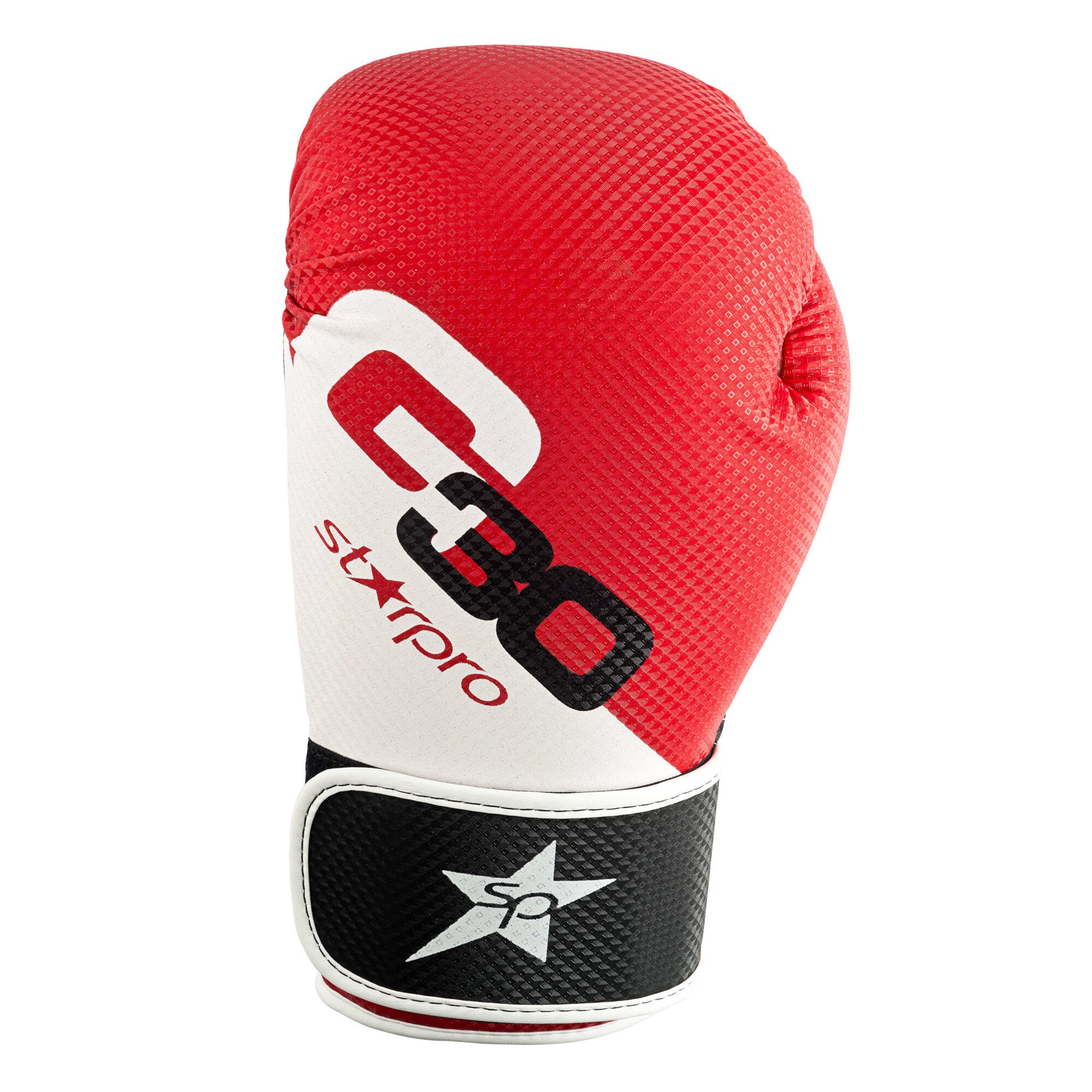 Manusi box din piele 12oz G30, StarPro, negru cu rosu - eMAG.ro