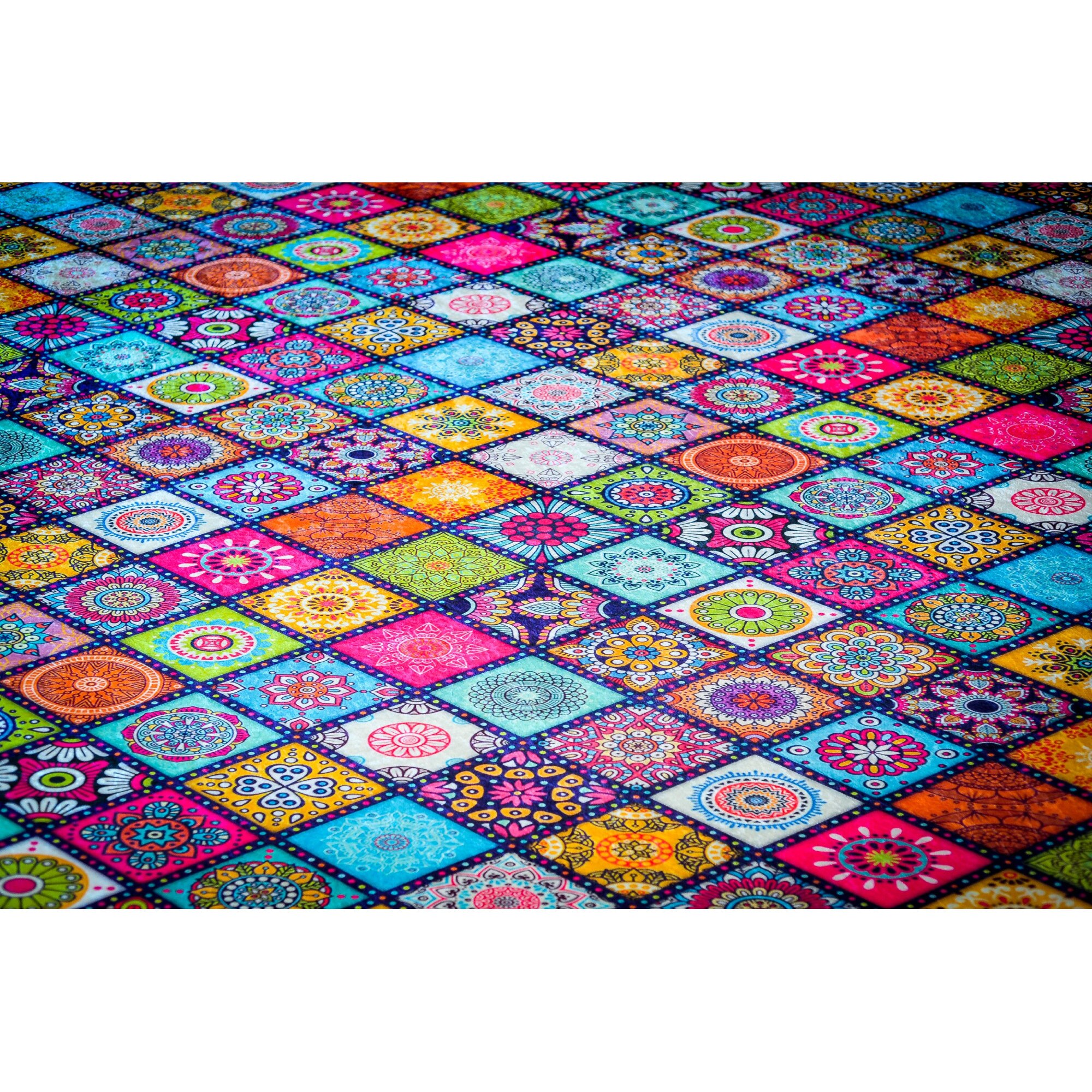 Covor 3d Print Color Plus Multicolor, 140 x 220 cm Catifelat - eMAG.ro