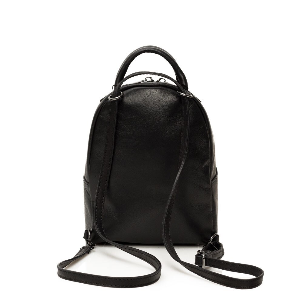 Rucsac mic de dama din piele naturala DiAmanti Juliette Nero - eMAG.ro