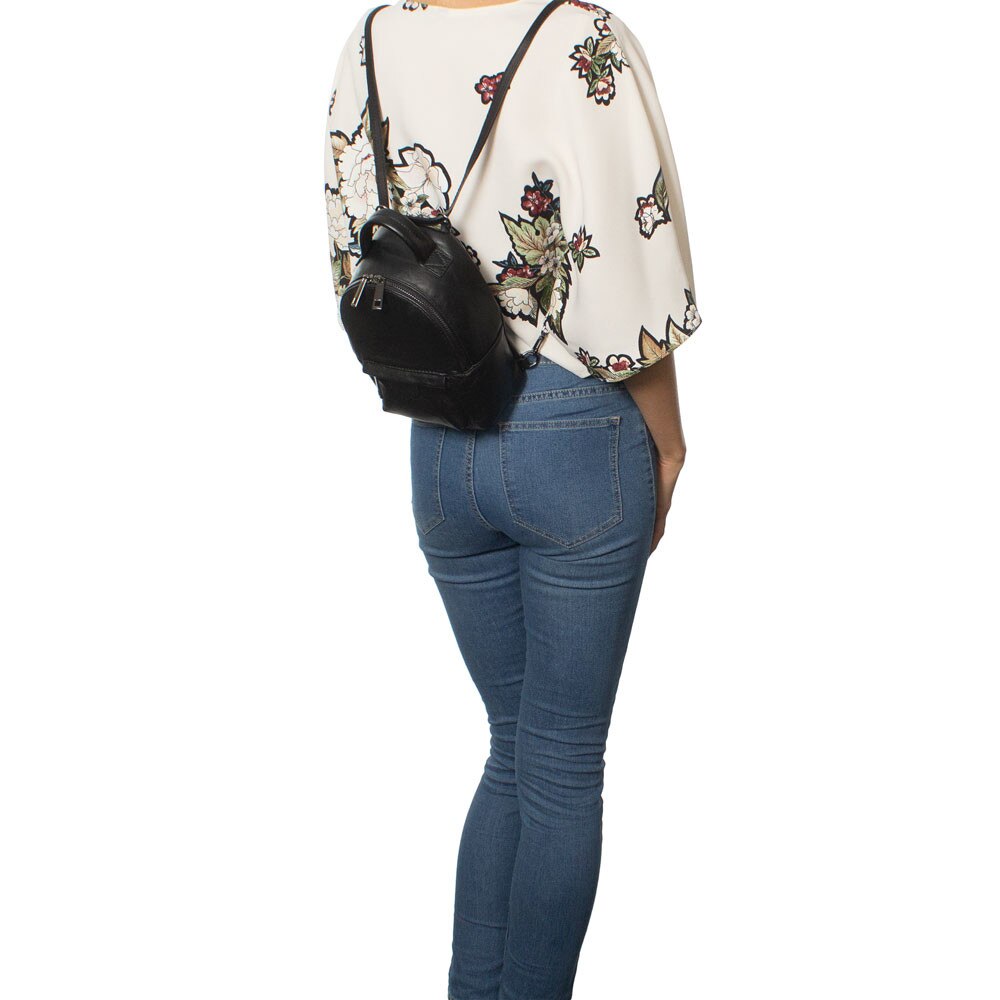 Rucsac mic de dama din piele naturala DiAmanti Juliette Nero - eMAG.ro