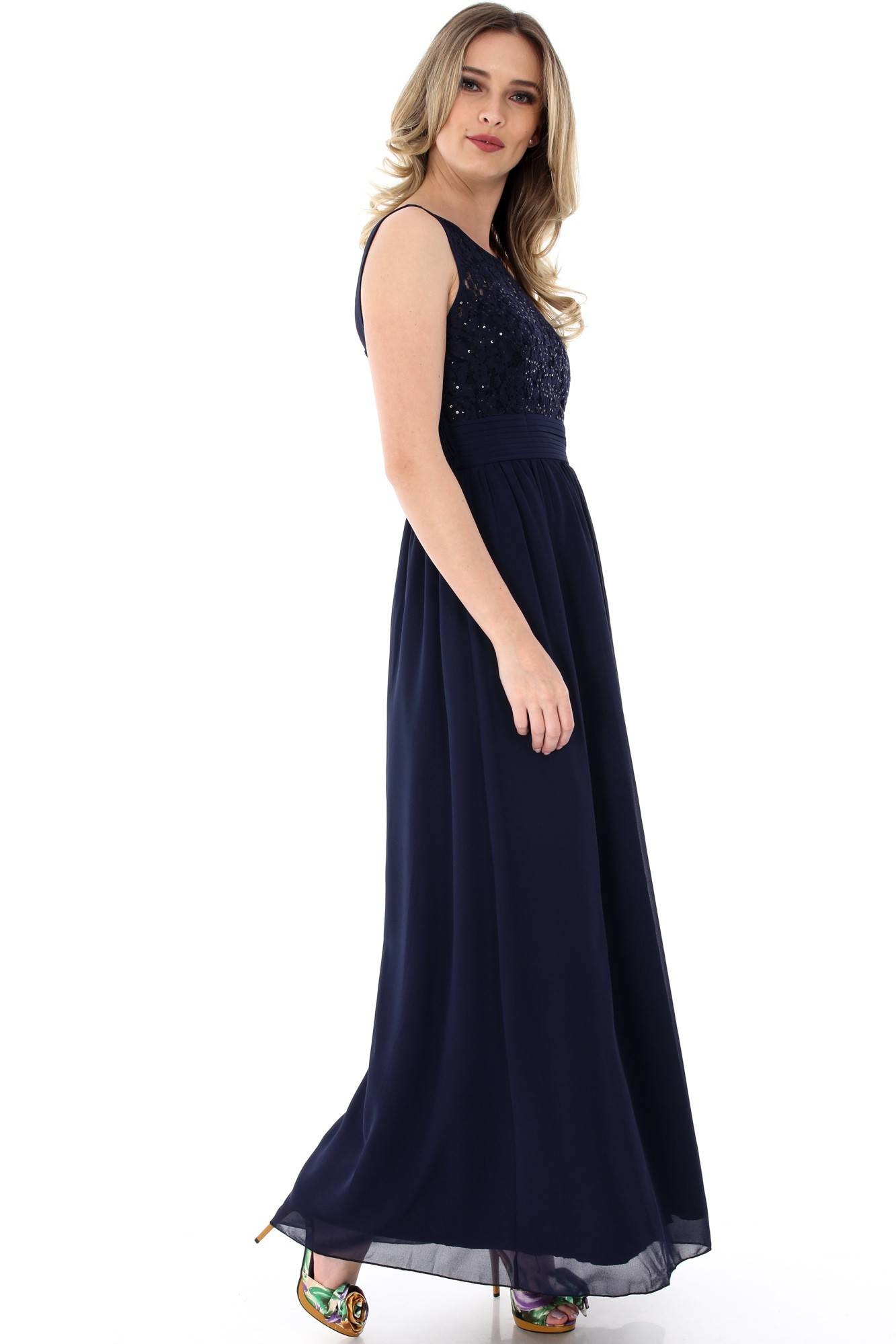 Rochie bleumarin, ROH, maxi, de ocazie, 42 - eMAG.ro