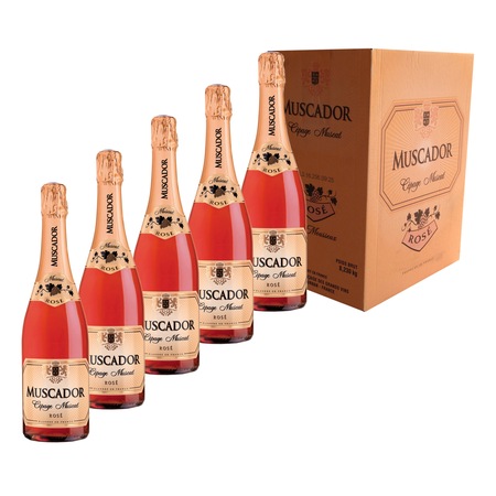 Vin spumant Muscador Rose Dulce, 0.75l, 5 sticle - eMAG.ro