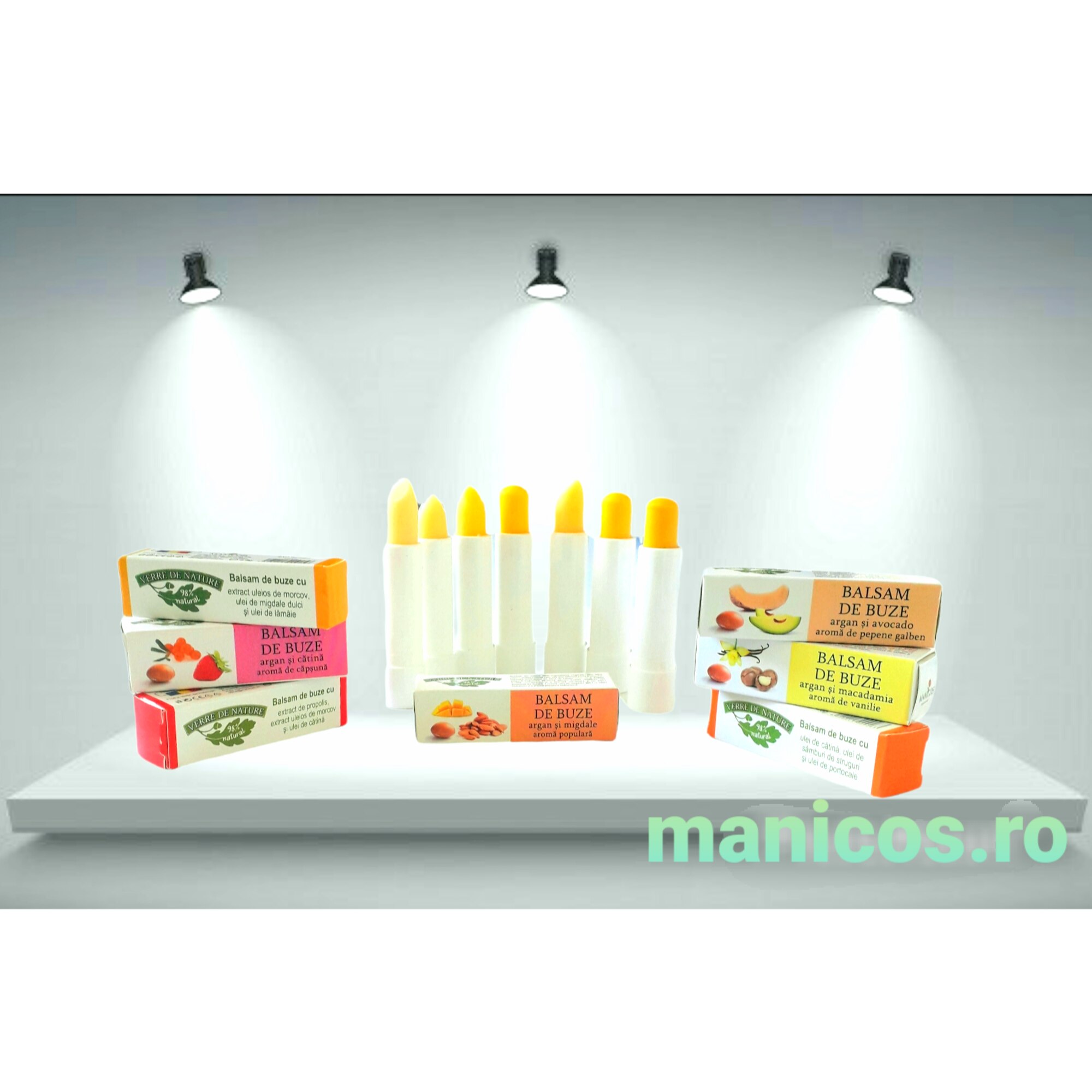 Balsam de buze cu ulei de argan, catina si aroma de capsuna 4.8g - eMAG.ro