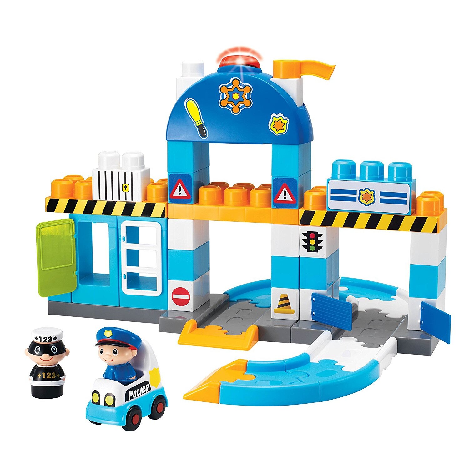 Statie de politie cu doua figurine, sunete si melodii Winfun, 55 piese ...