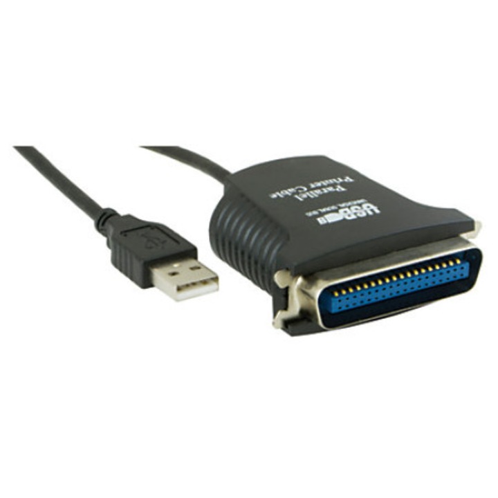Cablu adaptor USB la paralel 36 pini, 74 cm, Centronics 36pini, USB ...