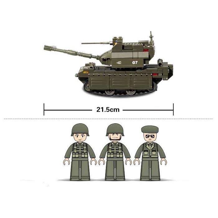 Set de constructie Sluban Tanc M1A2 Abrams - eMAG.ro