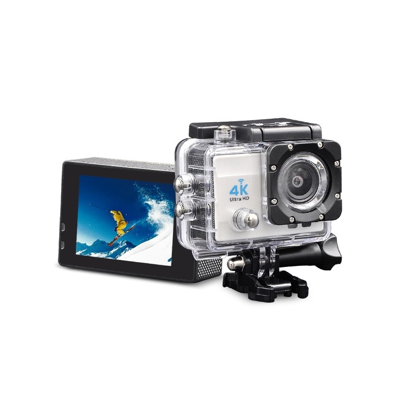 Camera Video Sport 4K ULTRA HD, Silver, rezistenta la apa, cu toate ...