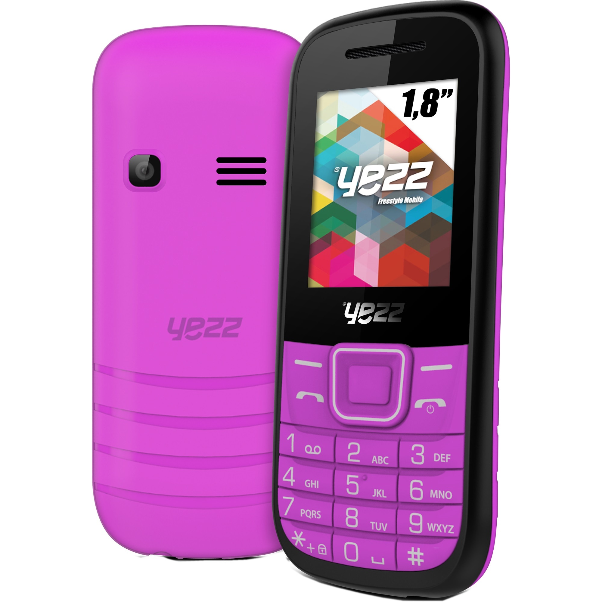 Telefon mobil Yezz Clasic Series C21A, Dual SIM, Pink - eMAG.ro