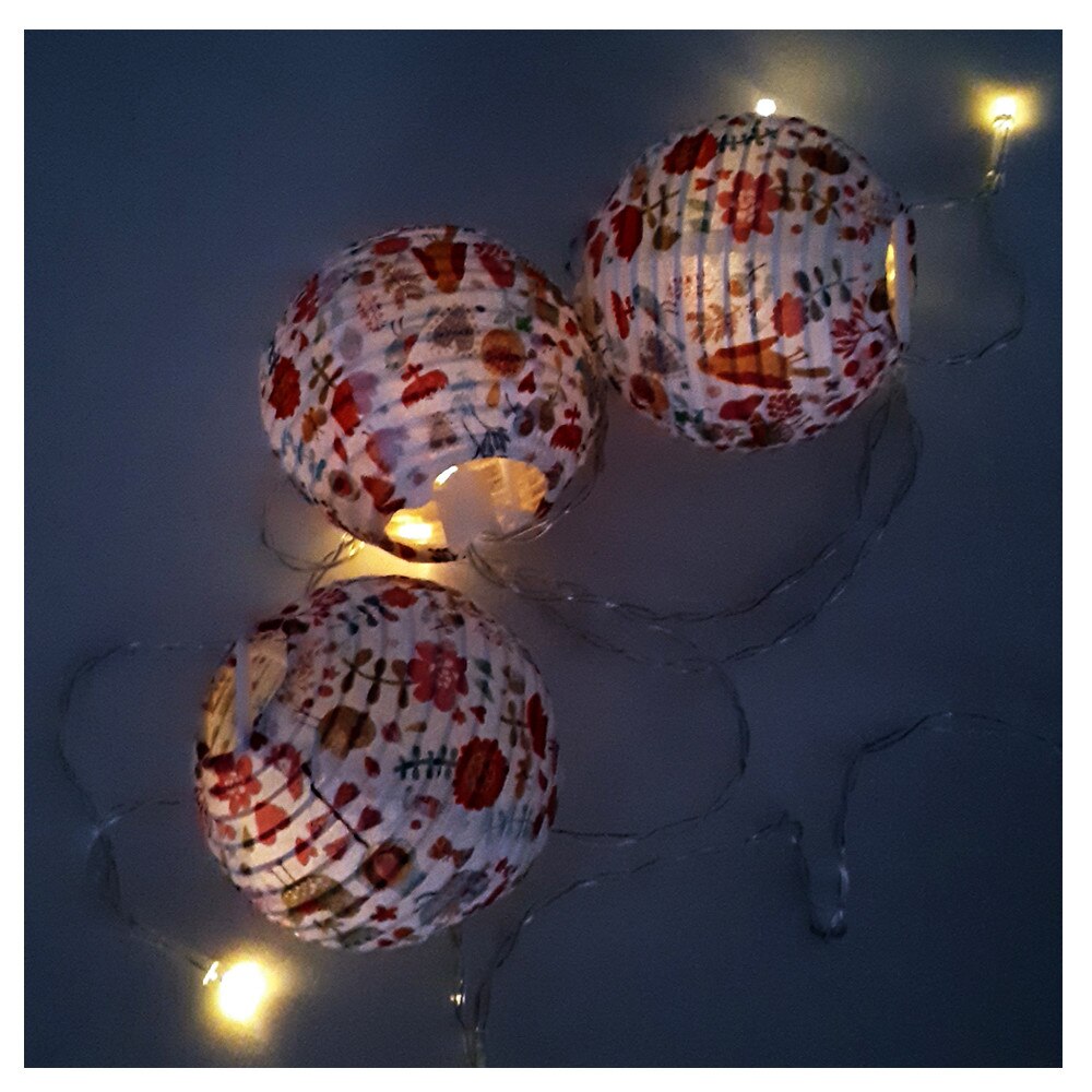 Ghirlanda luminoasa, lampioane ornamentale cu led, set de 10, ghirlanda ...