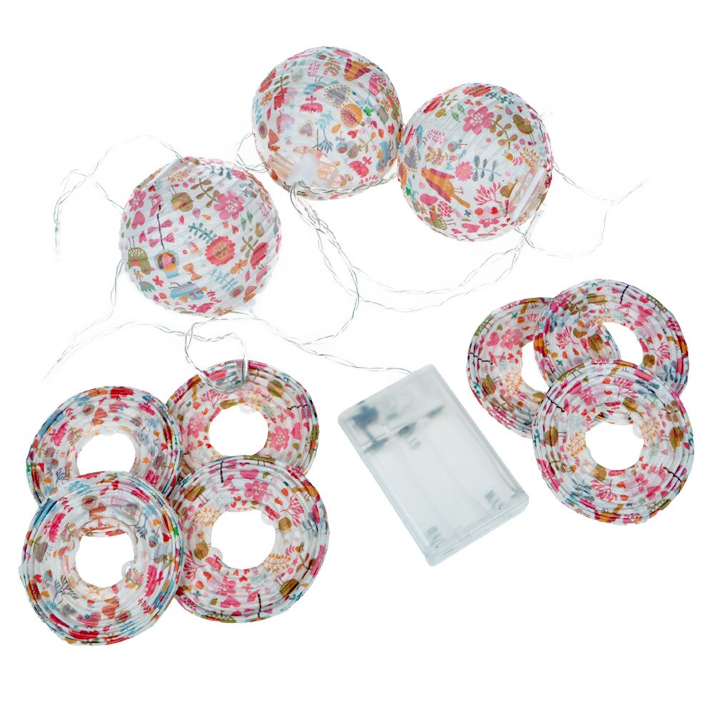 Ghirlanda luminoasa, lampioane ornamentale cu led, set de 10, ghirlanda ...