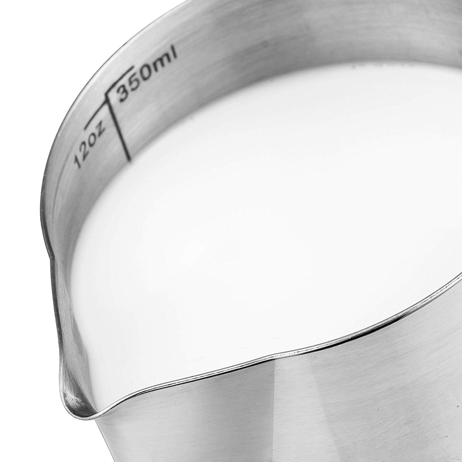 Cana din inox cu gradatie, latiera pentru spumare cu maner, Quasar & Co ...