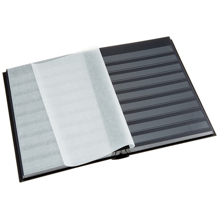 Clasor A4 pentru timbre, 30 file / 60 pagini negre, coperta neagra ...