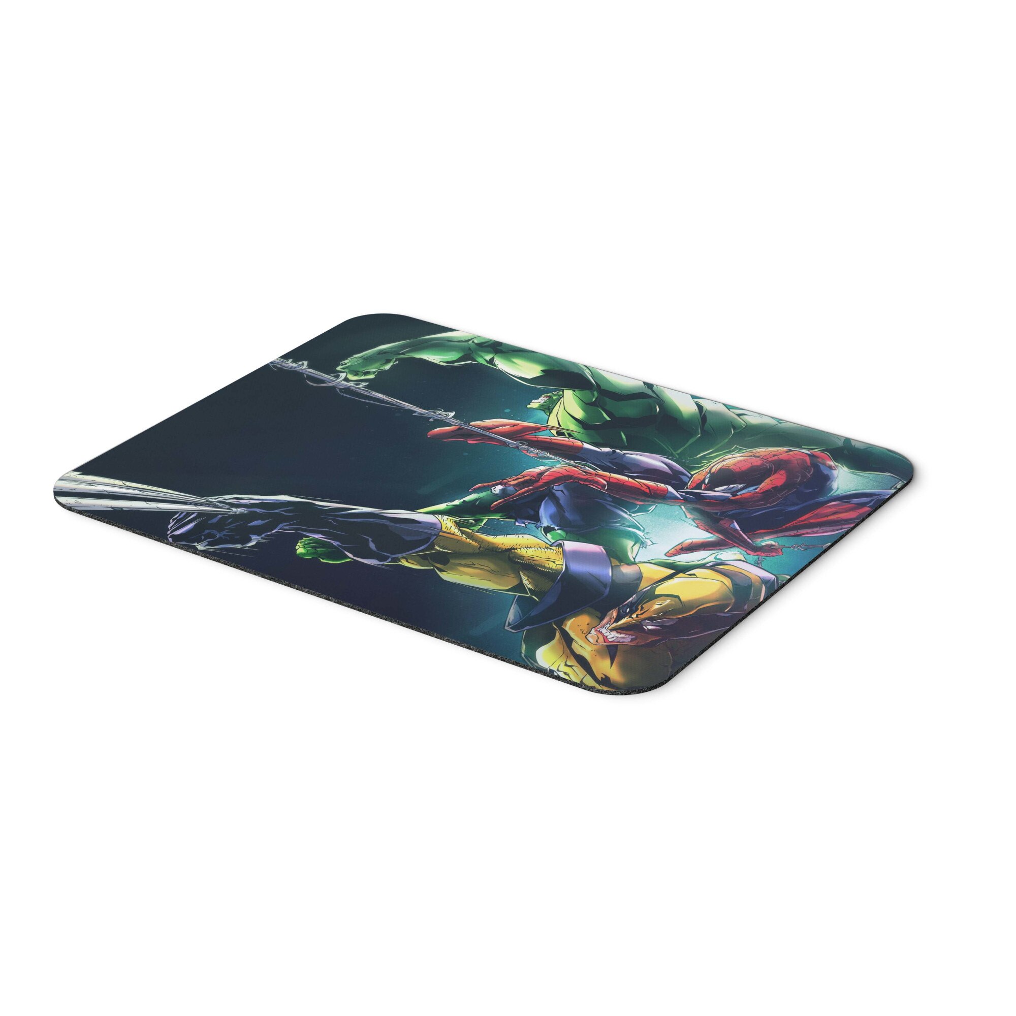 Mouse Pad Marvel Comics Superheroes Hulk Spider Man Wolverine Artwork ...