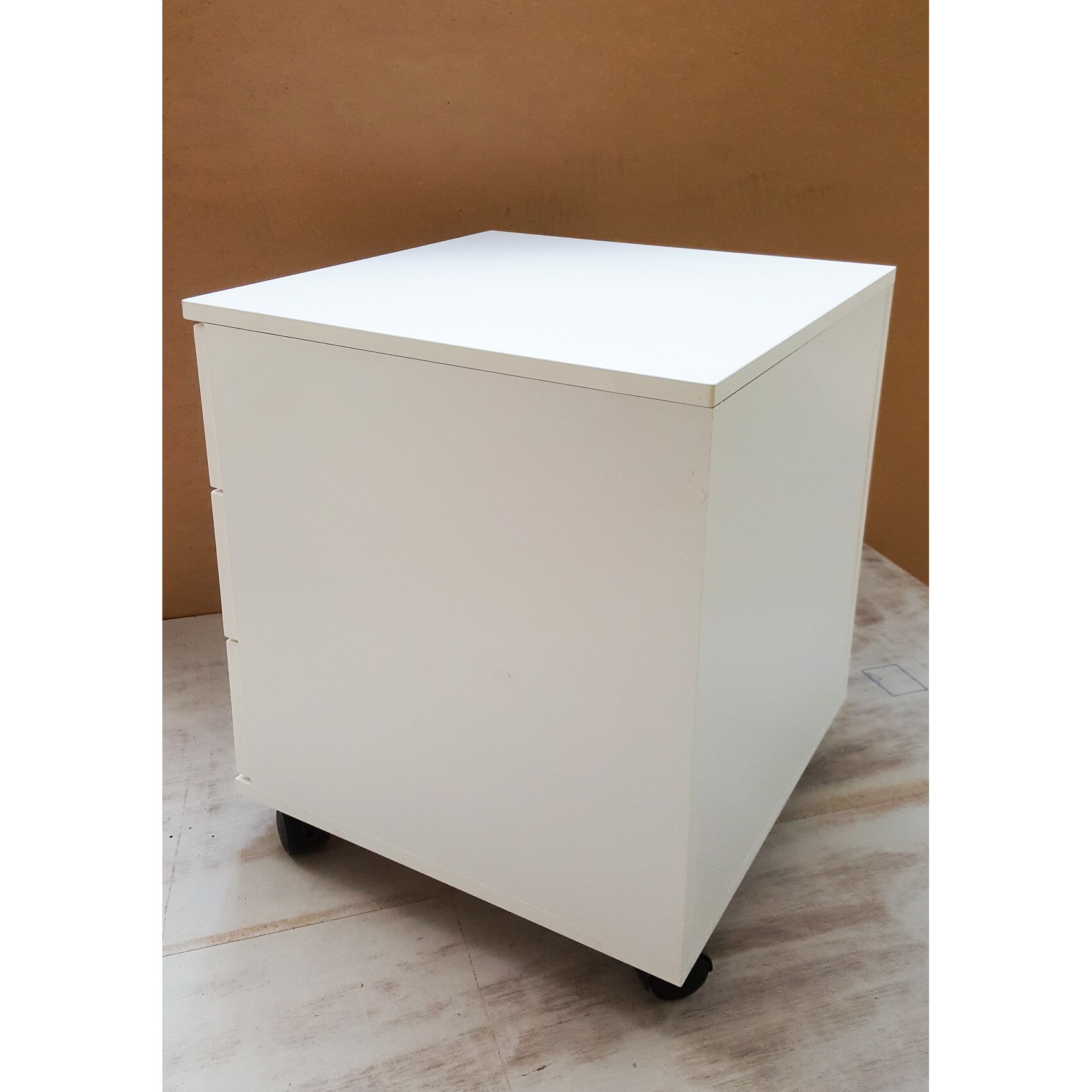 Rollbox cu 3 sertare, Alb perlat, 45 x 45 x 60h cm - eMAG.ro