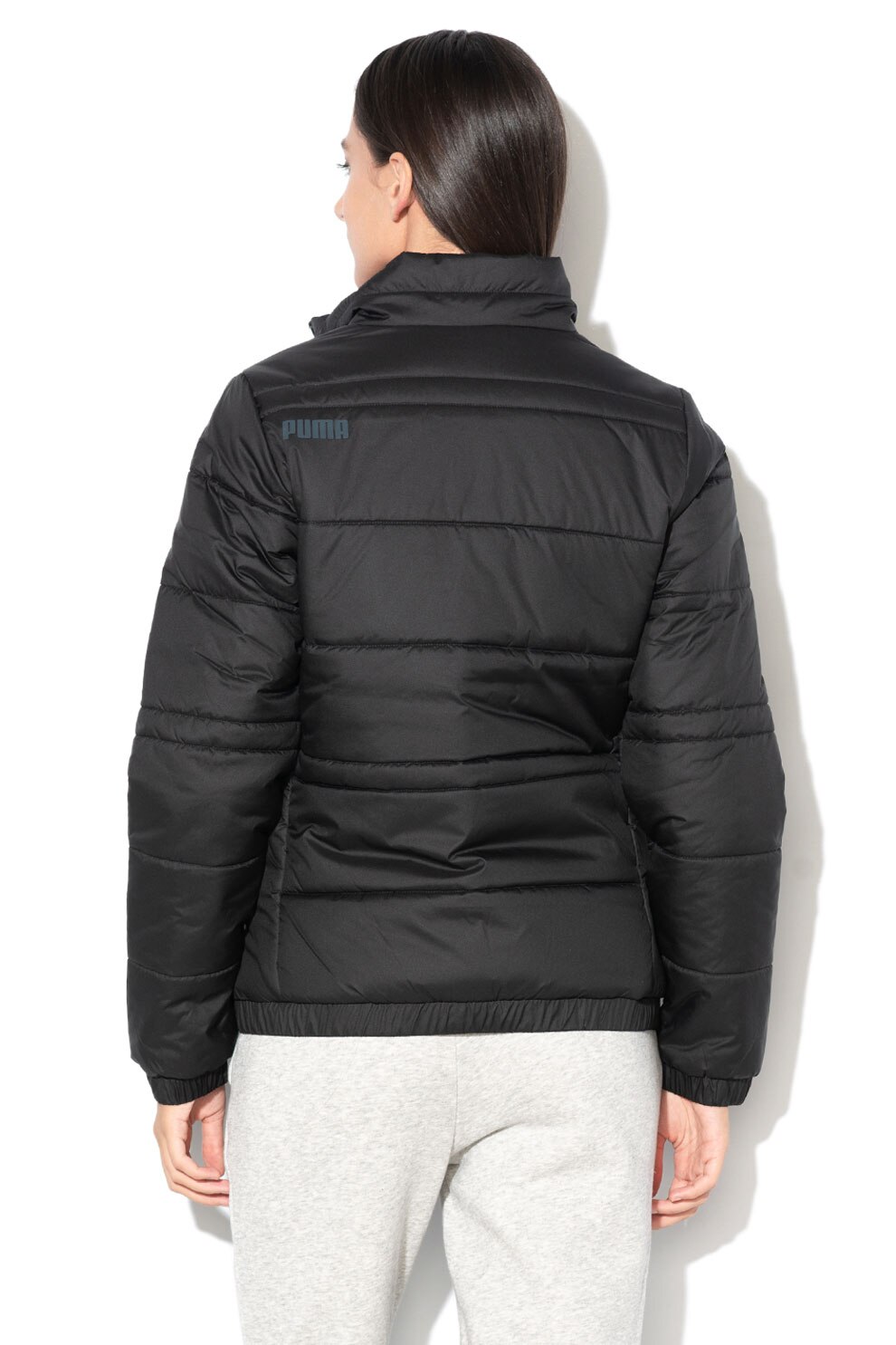 Puma, Geaca cu vatelina si guler inalt, Negru, M - eMAG.ro