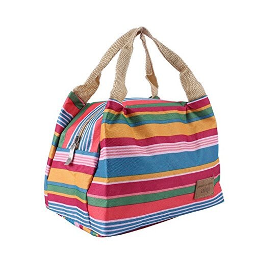 Geanta termica termo-izolanta mancare, Stripes, Multicolor - eMAG.ro