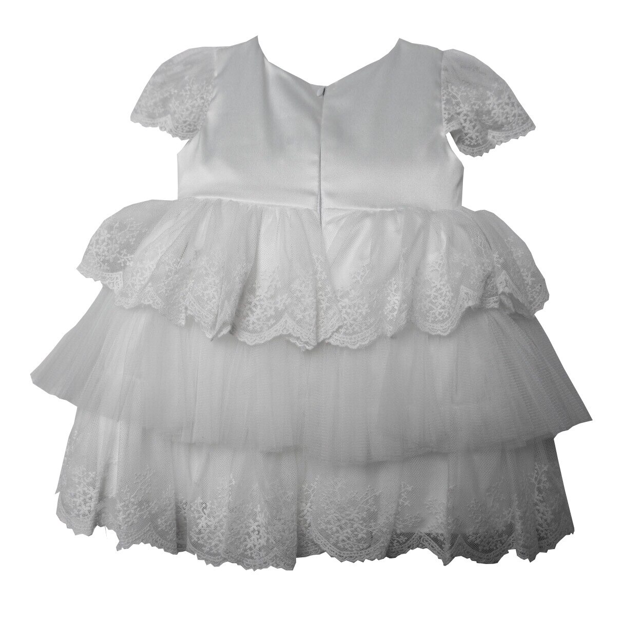 Rochie botez Ivoire cu bentita asortata, 0- 3 luni - eMAG.ro