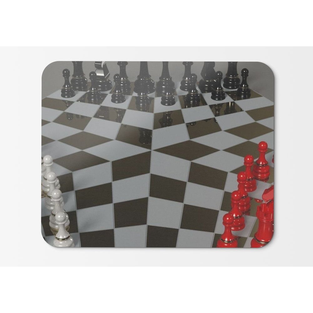 Mouse Pad Black White And Red Chess Pieces - 21.5 X 27 X 0.3cm - eMAG.ro