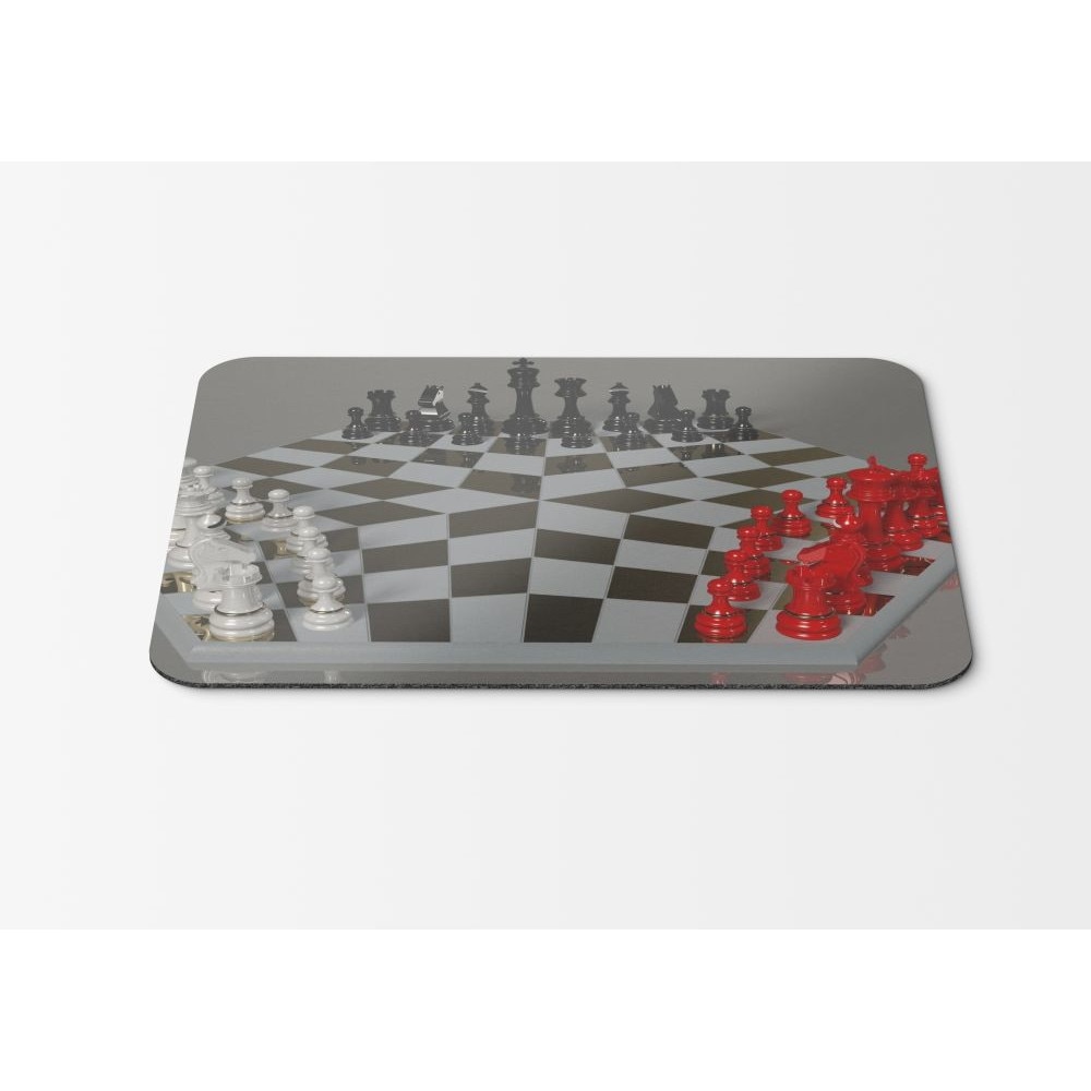 Mouse Pad Black White And Red Chess Pieces - 21.5 X 27 X 0.3cm - eMAG.ro