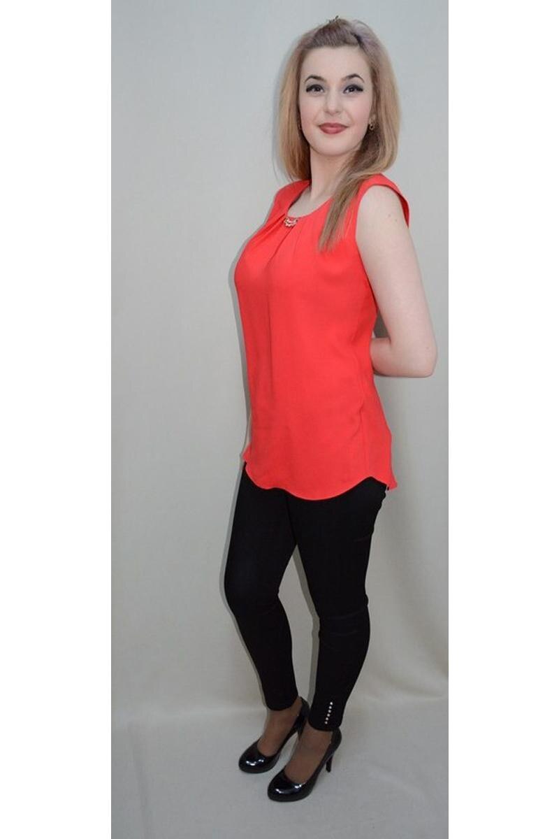 Bluza simpla, culoare rosie, D&J Exclusive 42 EU - eMAG.ro