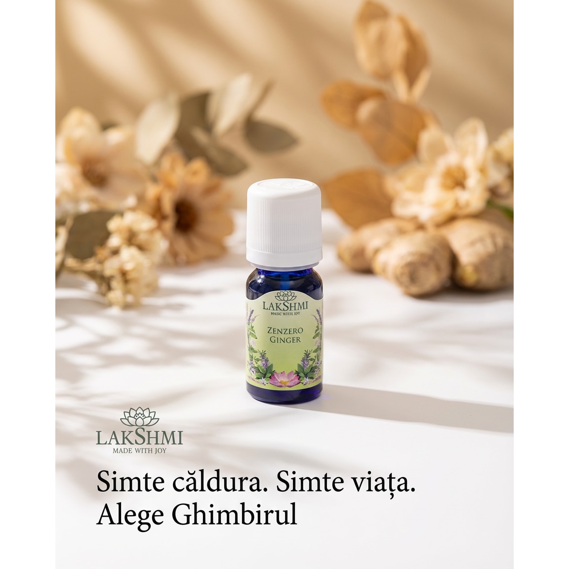 Ulei esential de ghimbir (Zingiber Officinale Root Oil) 10 ml, 100% pur ...