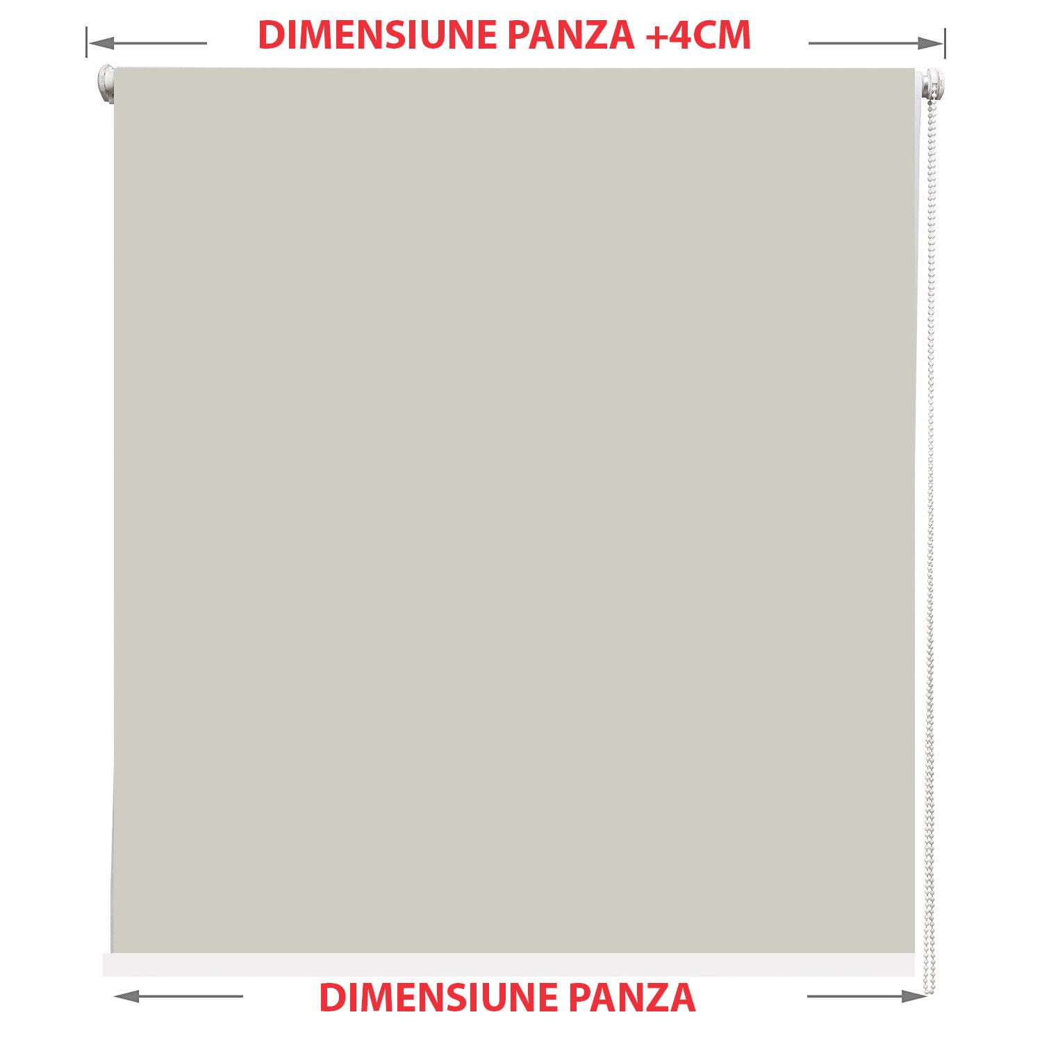 Jaluzea tip Rulou material BKS 52 REFLEXIV, culoare CREAM, dim. panza ...