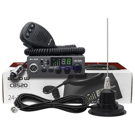 Kit Statie Radio Auto CB Blow CB520 cu Antena 85cm Inclusa, 40 Canale ...