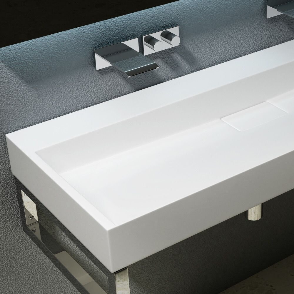 Lavoar EGO19, compozit marmura, montaj suspendat sau pe blat, 70x46 cm ...