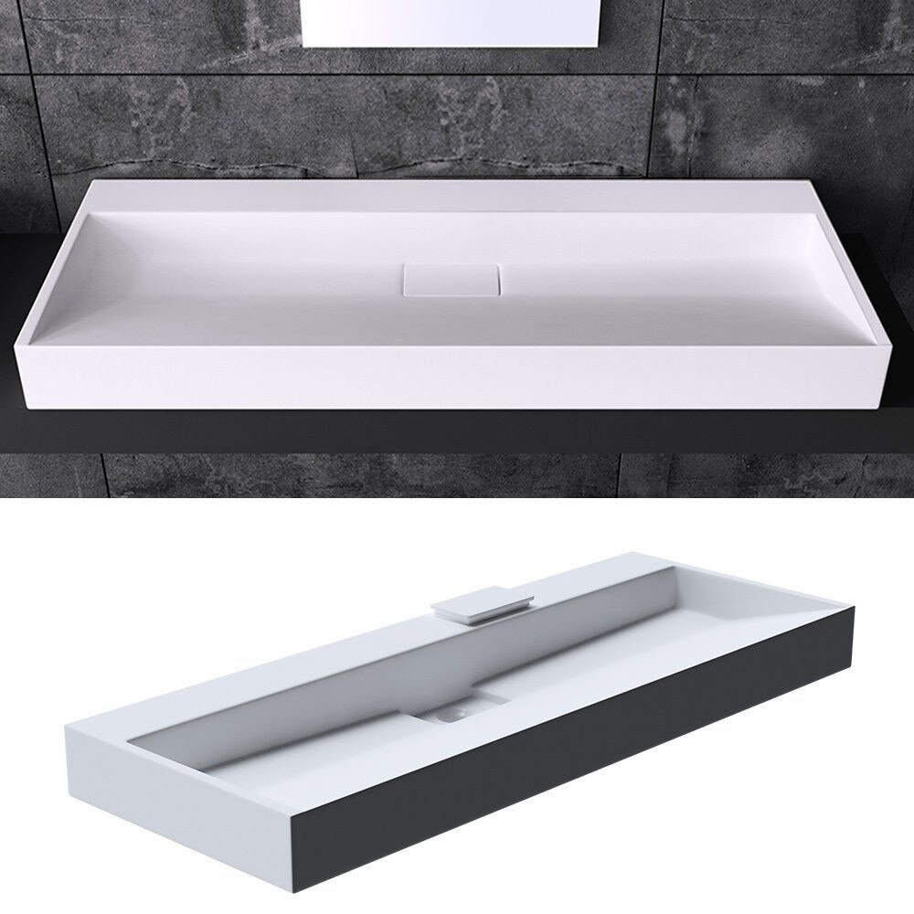 Lavoar EGO19, compozit marmura, montaj suspendat sau pe blat, 70x46 cm ...