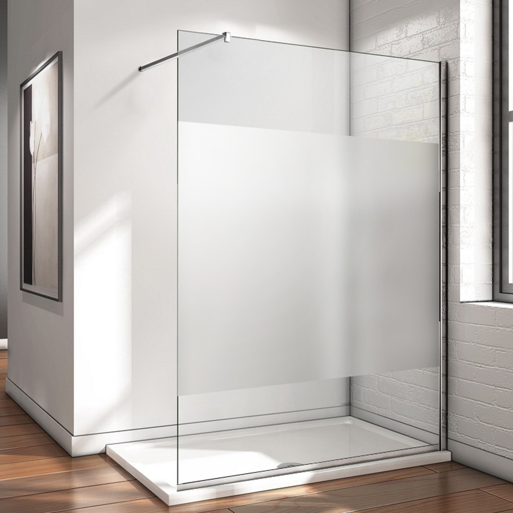 Paravan dus walk-in ® Inox, model Line incolor, feronerie full inox ...