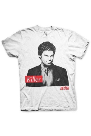 Tricou alb pentru barbati, Dexter, Killer, S - eMAG.ro