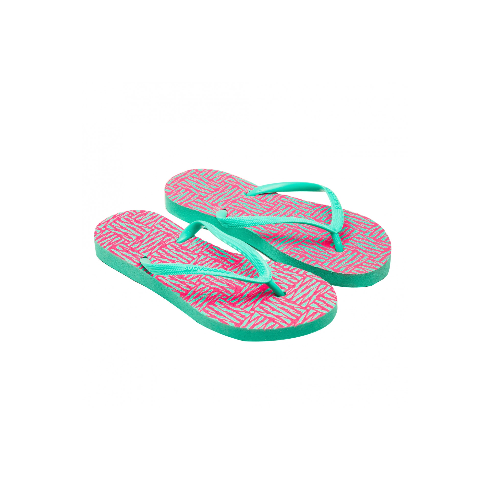 Papuci plastic plaja cu flip-flop, 3 seturi barete si husa depozitare ...