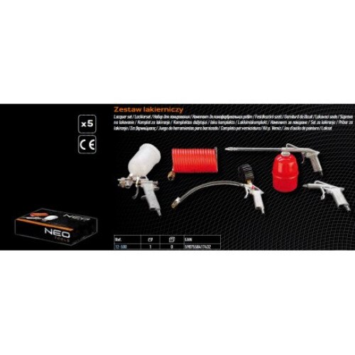 Set pistol vopsire de pulverizare pneumatic Neo Tools 12-500 - eMAG.ro