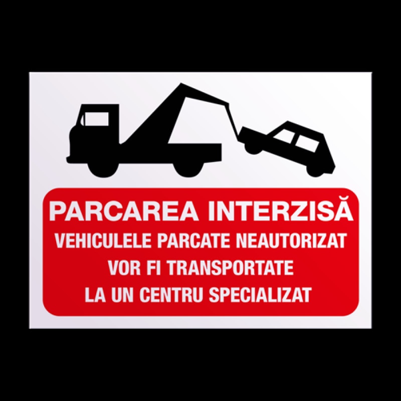 Placuta loc parcare PVC - parcarea interzisa, CIP Graphics, 40x30 cm ...