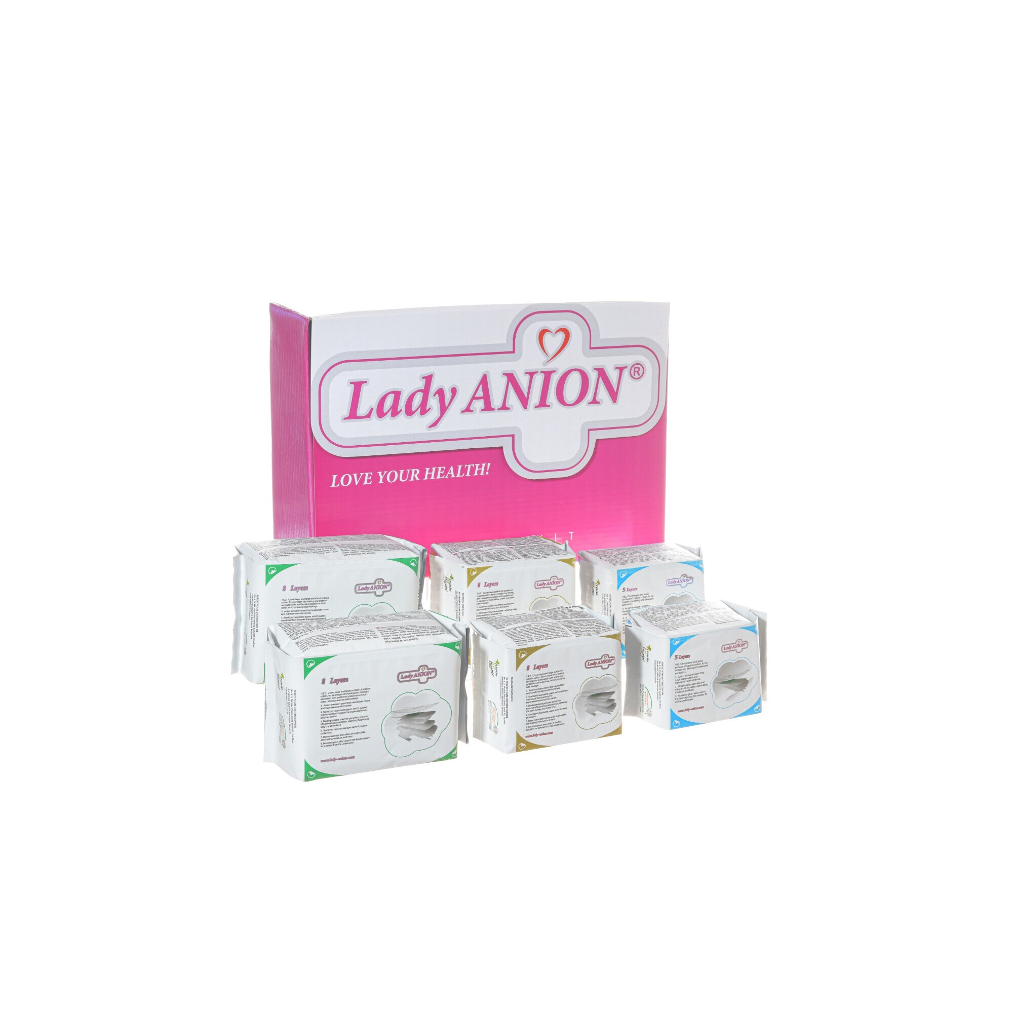 Set Absorbante Lady Anion Period Kit II, 6 pachete, 98 buc - eMAG.ro