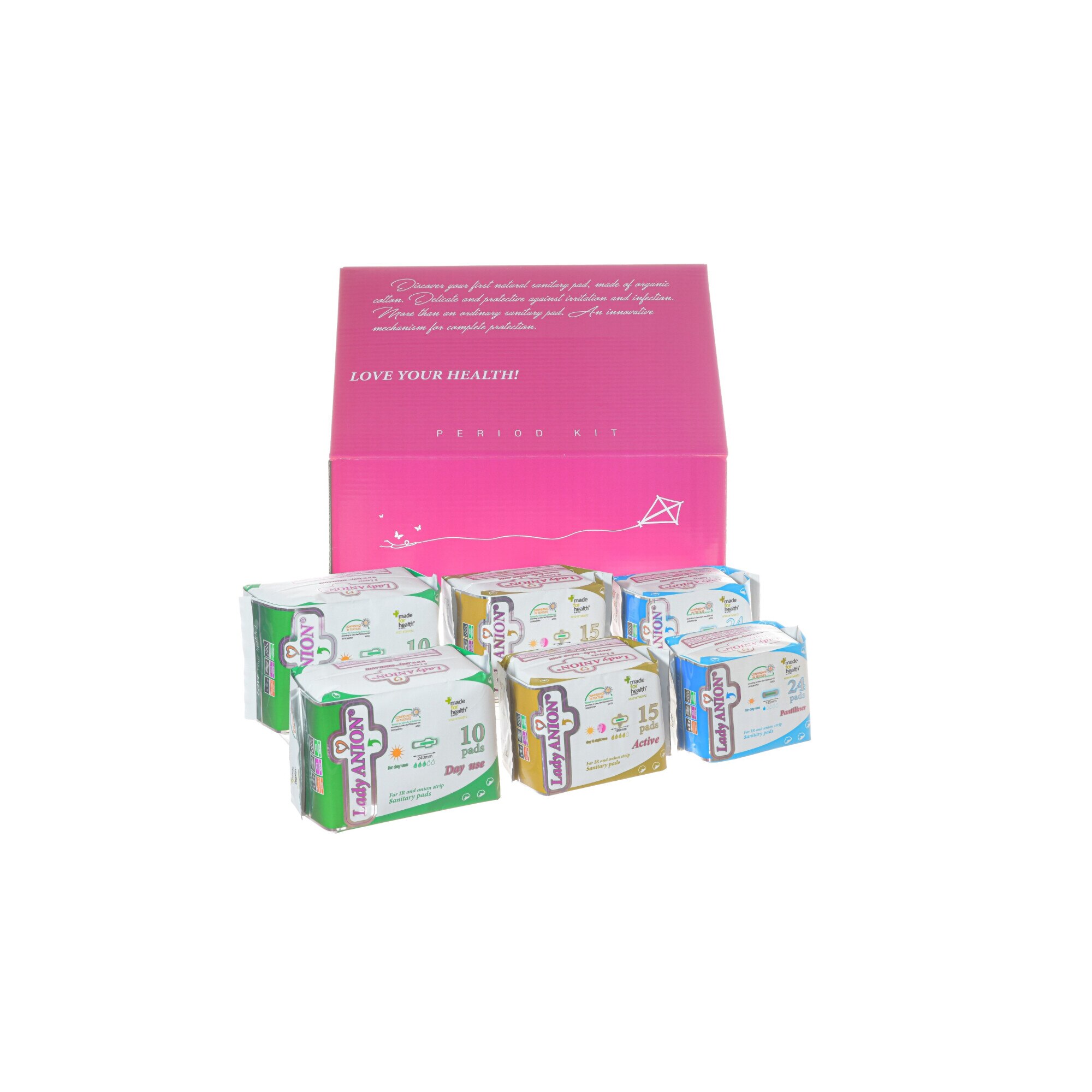 Set Absorbante Lady Anion Period Kit II, 6 pachete, 98 buc - eMAG.ro