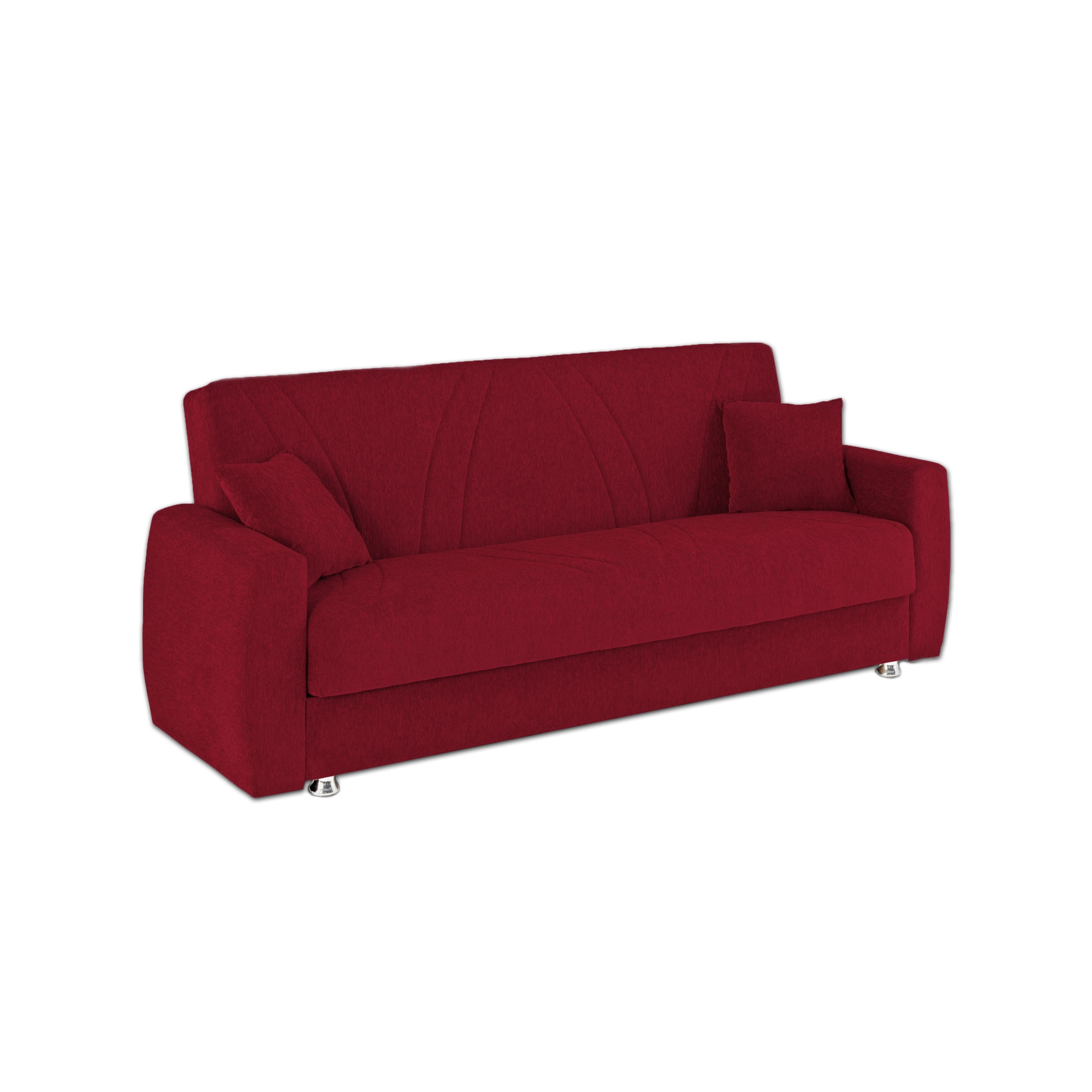 Canapea Extensibila Praga Cu Lada, Rosie, 3 locuri, 223x86x94h - eMAG.ro