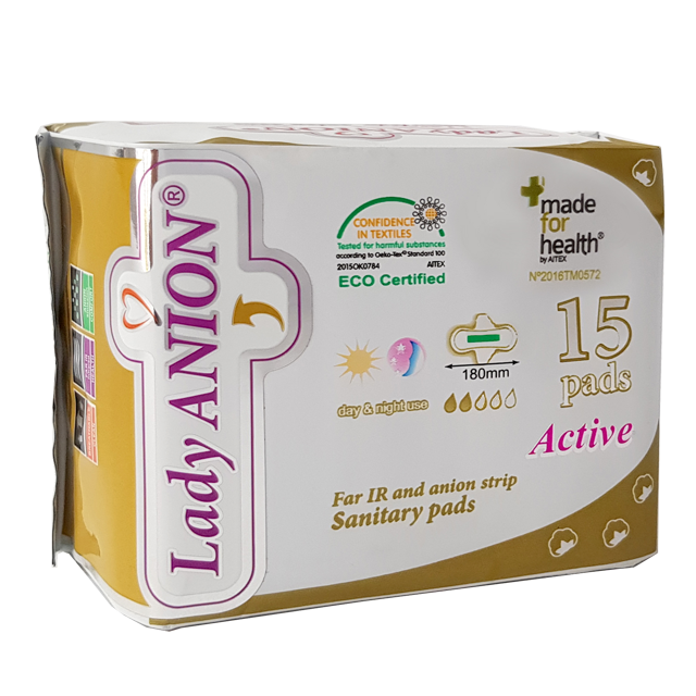 Absorbante Lady Anion Active 180mm, 15 buc - eMAG.ro